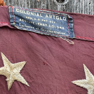 Nice Vintage American Flag 1960 With Gold Fringe 50 Stars GREAT FADE ...