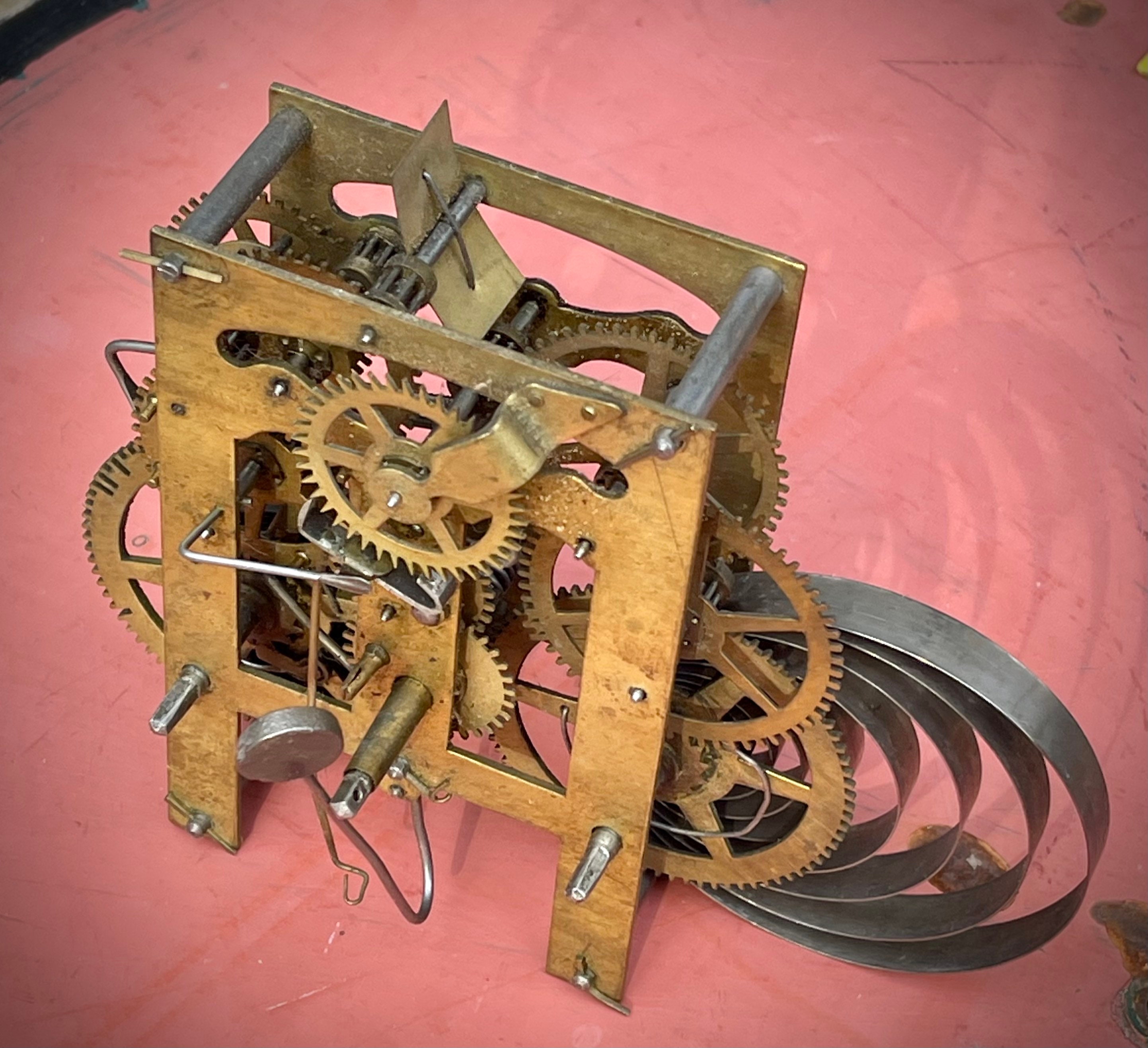 Modernist Industrial Sculpture Steel Clock Movement Circa 1930 Clock ...