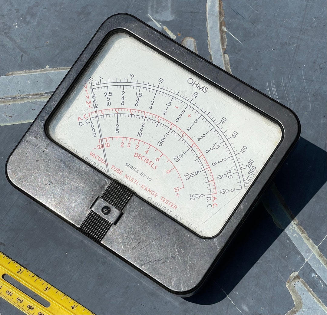 Nice Mid Century Industrial Instrument Ohm Meter Amp Meter Beautifully ...