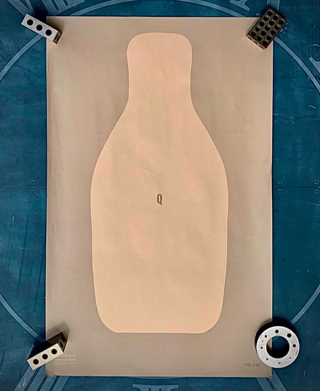 Very Unusual REAL Vintage FBI Paper Target 32 X 20 Pop Art Mcm - Etsy