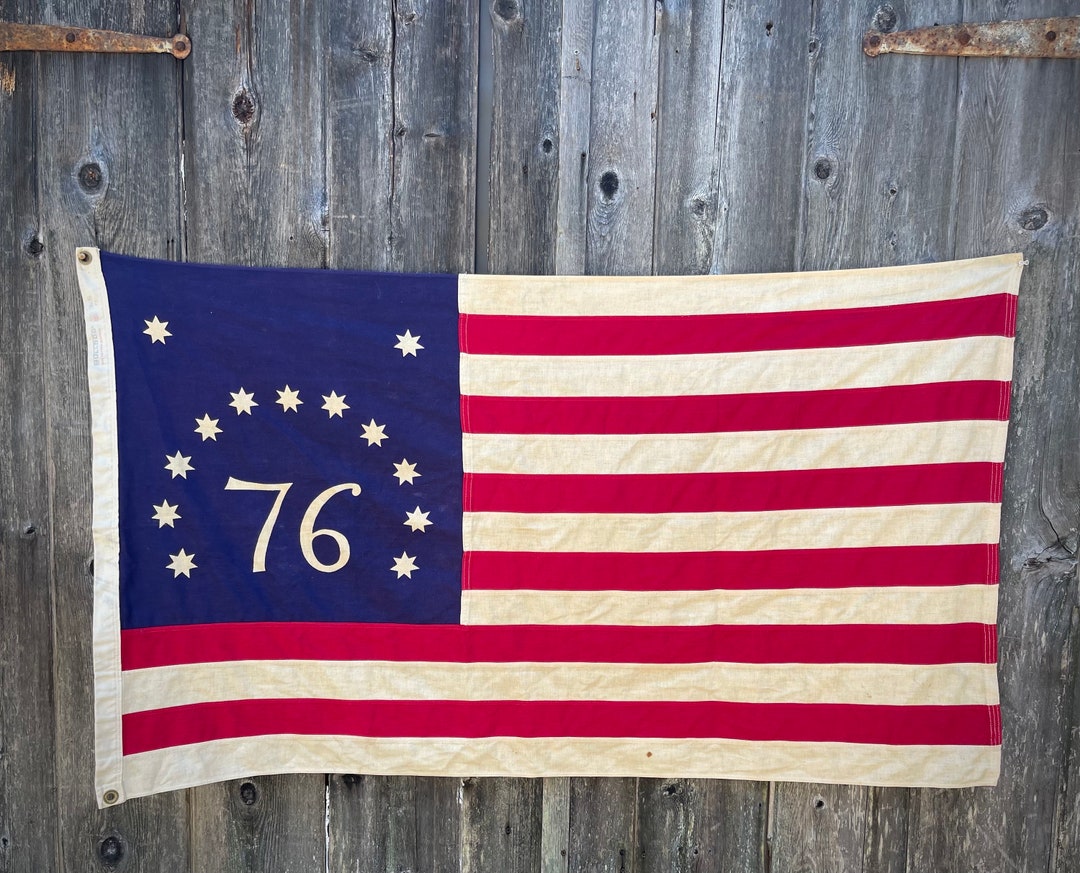 Vintage Bennington Flag Bicentennial American Revolutionary Flag Cotton 1976 Nice Fade 3x5 - Etsy