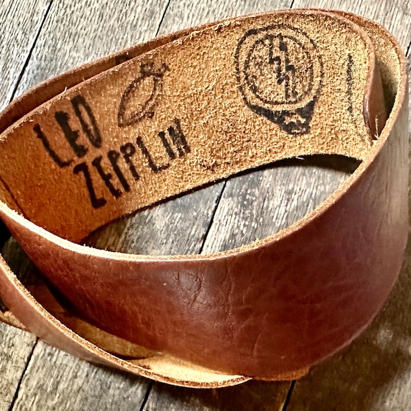 Tooled Leather Guitar Strap - Etsy