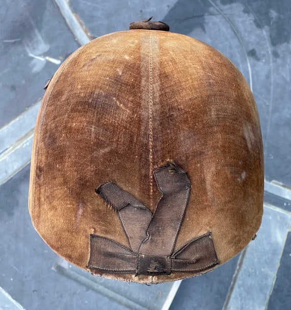 Vintage Equestrian riding cap velvet great patina - Gem