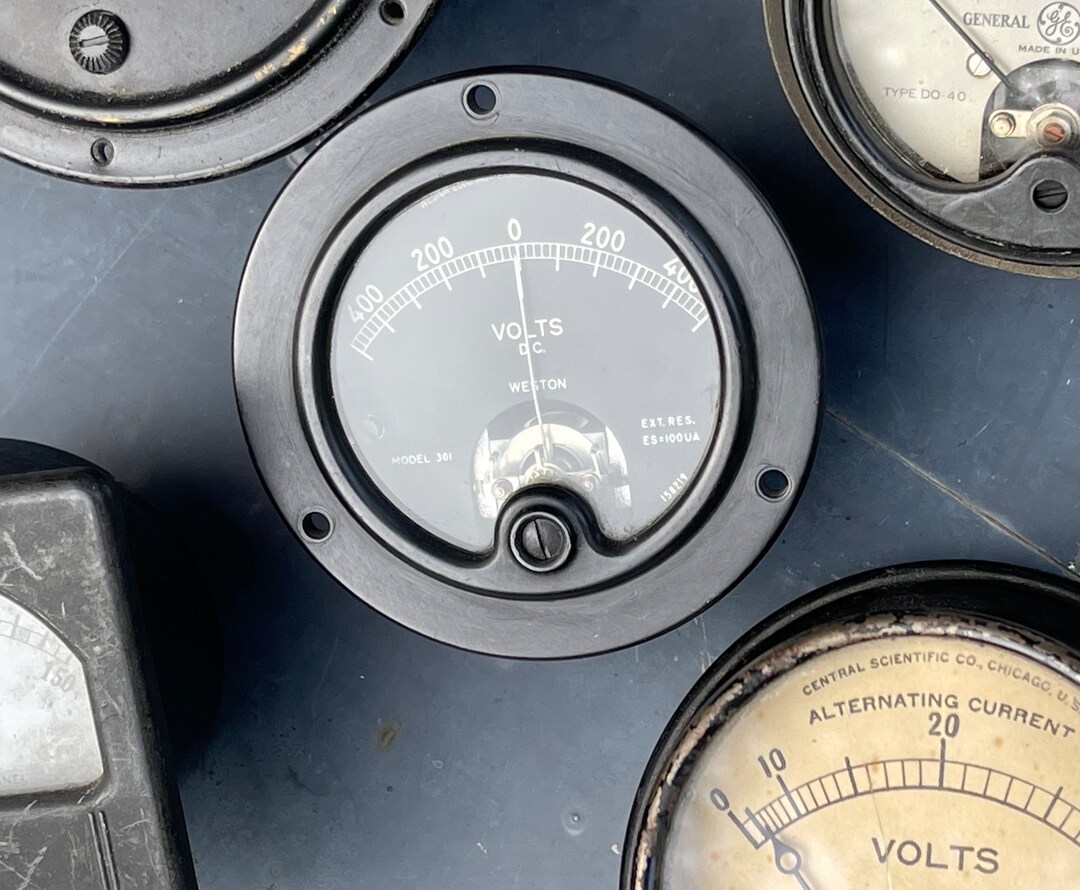 Very Cool Mid Century Industrial Instrument Volt Meter Beautifully ...
