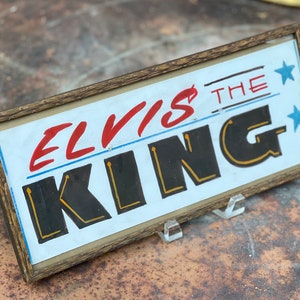 Vintage Hand Painted Sign Announcing an Elvis Presley Tribute Show 1980 ...