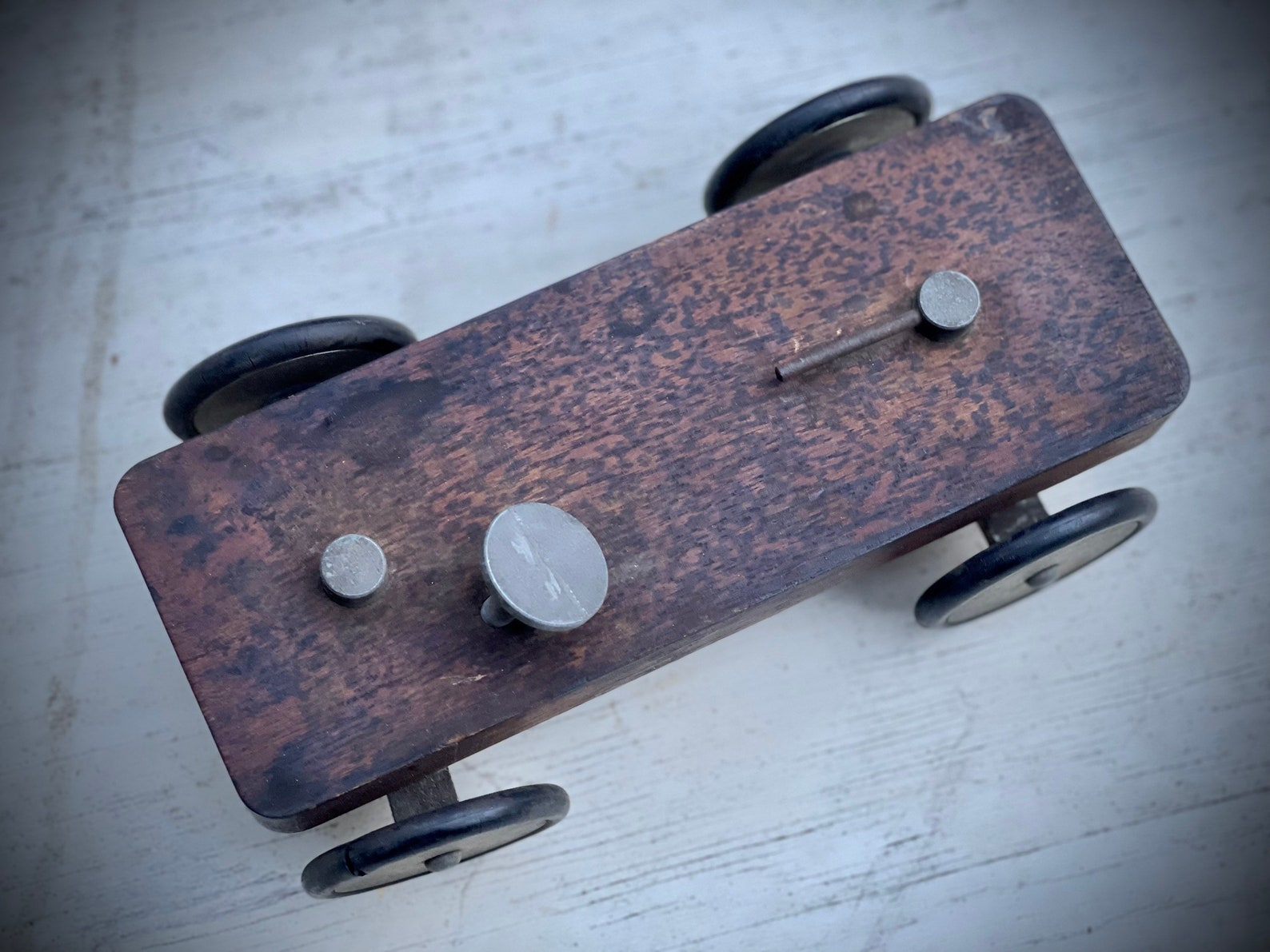 Antique Machinist Made Car Beautifully Executed Mahogany and Aluminum ...