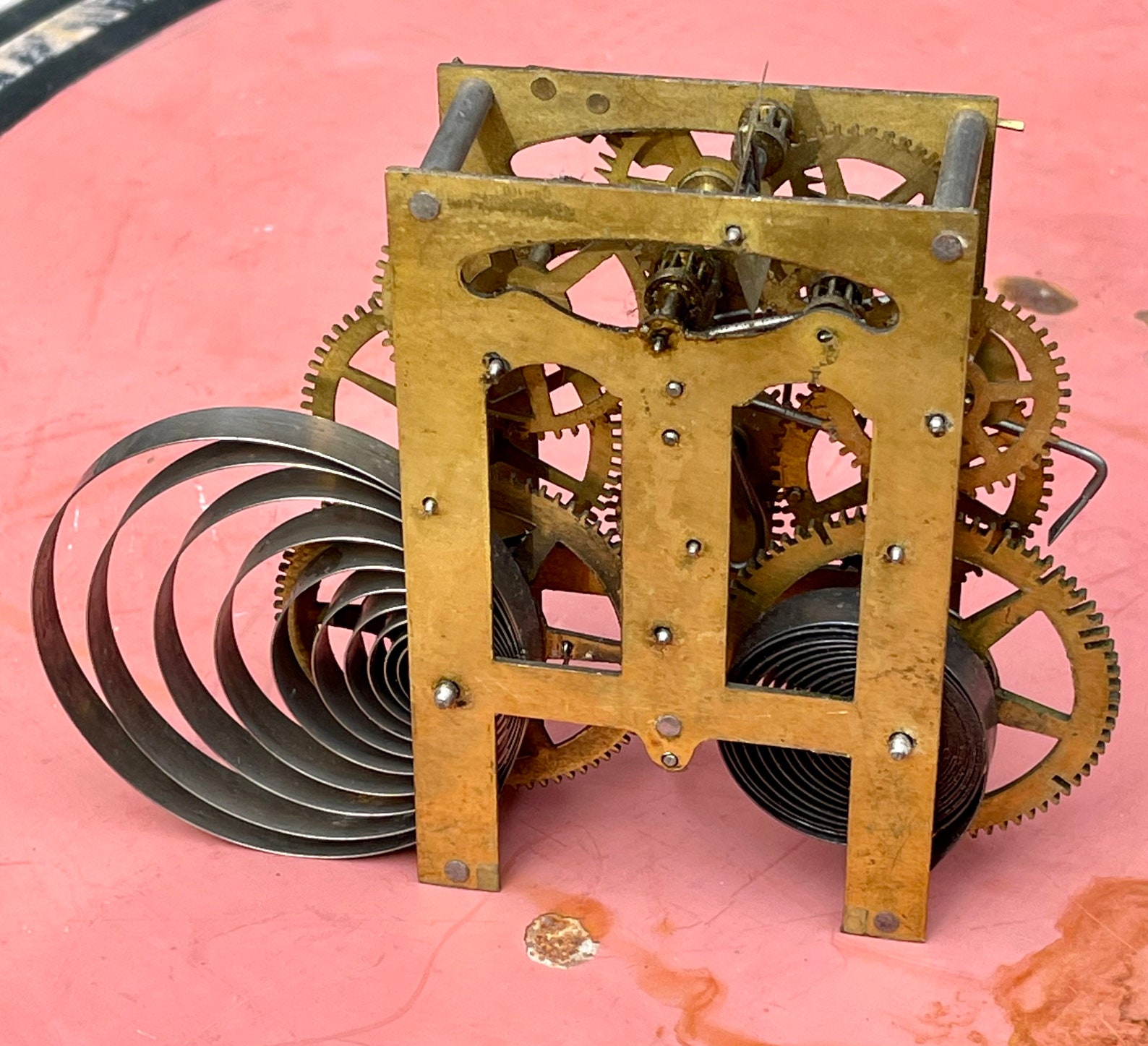 Modernist Industrial Sculpture Steel Clock Movement Circa 1930 Clock ...
