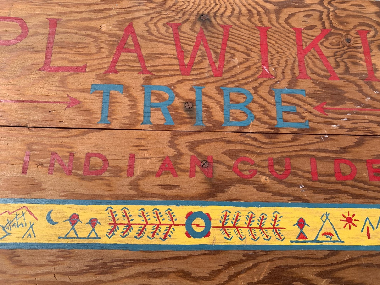 Old Painted Sign Native American Tribe Plawiki - Etsy