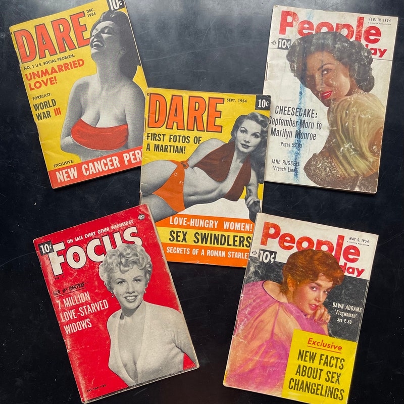Vintage Girlie Magazines Etsy