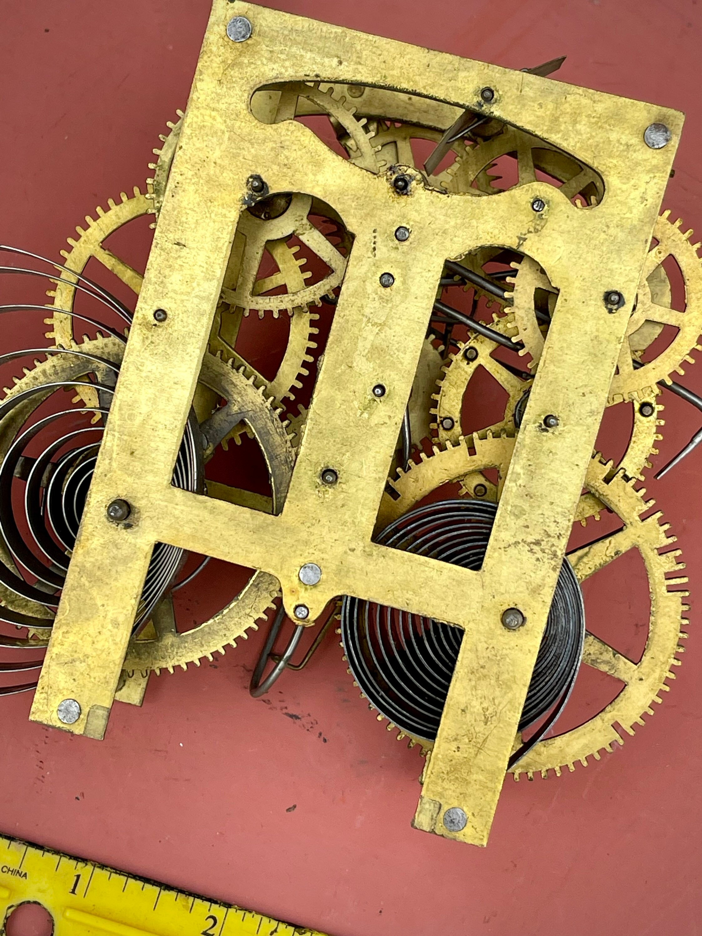 Modernist Industrial Sculpture Steel Clock Movement Circa 1930 Clock ...