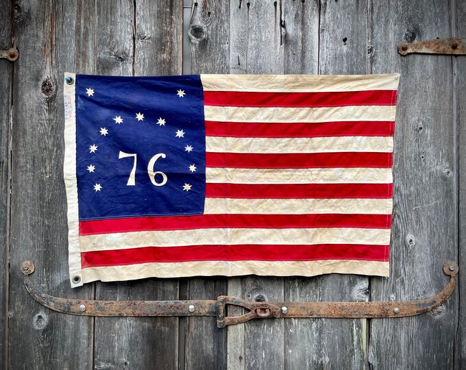 Vintage Bennington Flag Bicentennial American Flag Cotton 1976 FREE ...