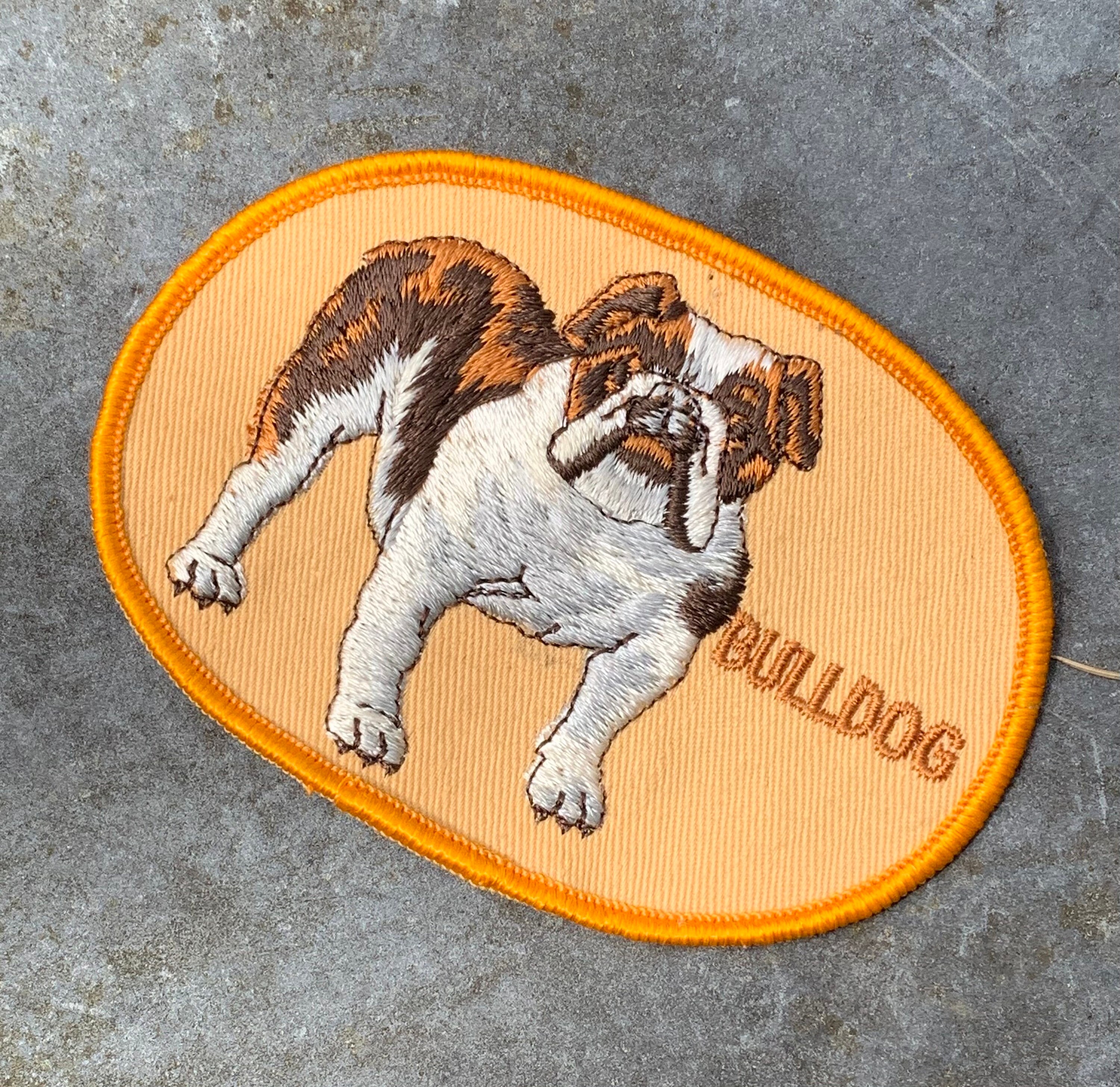 Original 1980s vintage Bulldog patch. About 4.5 - Etsy.de