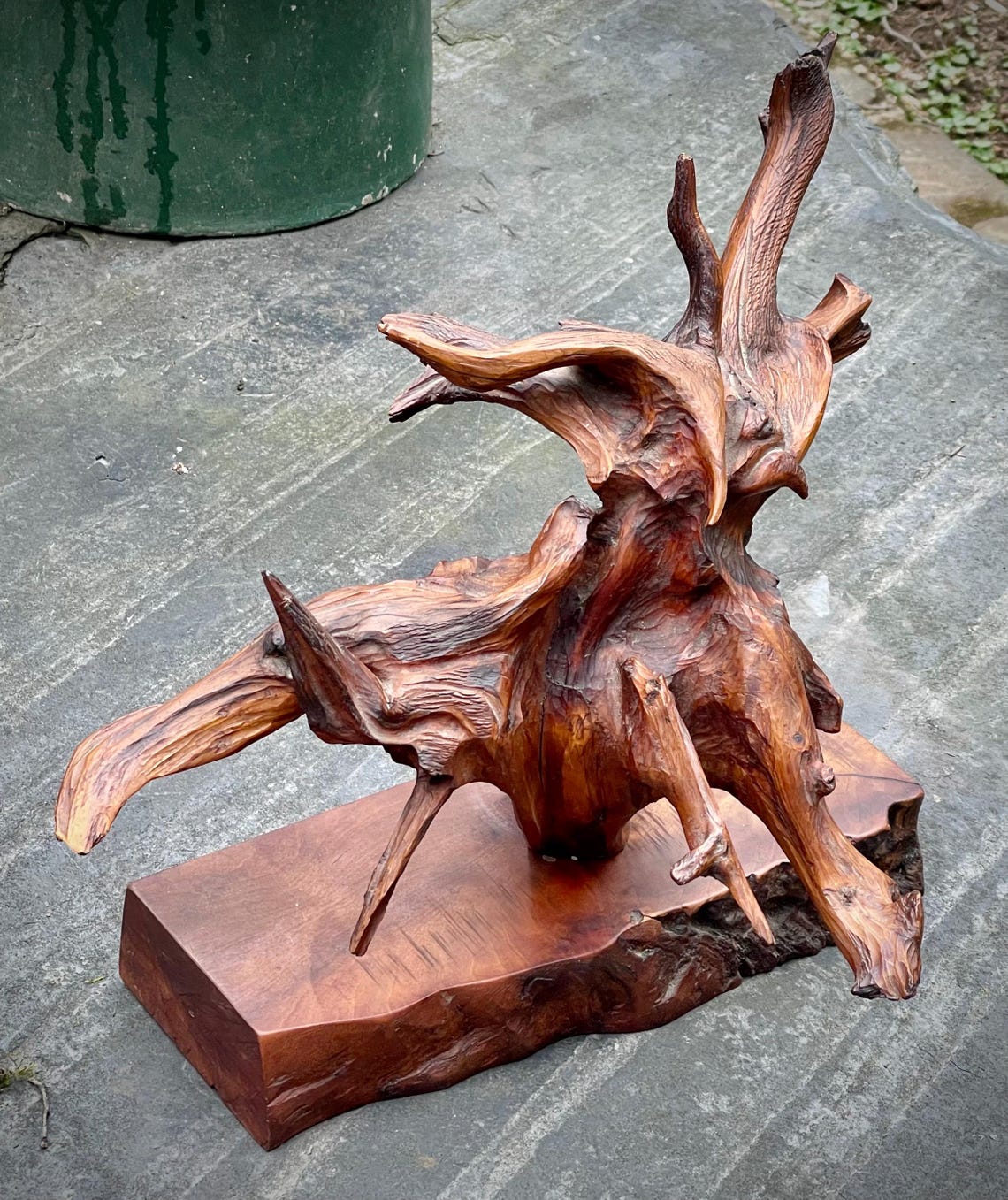 Vintage 1970s Natural Wood Root Sculpture American Studio Art Free Edge ...