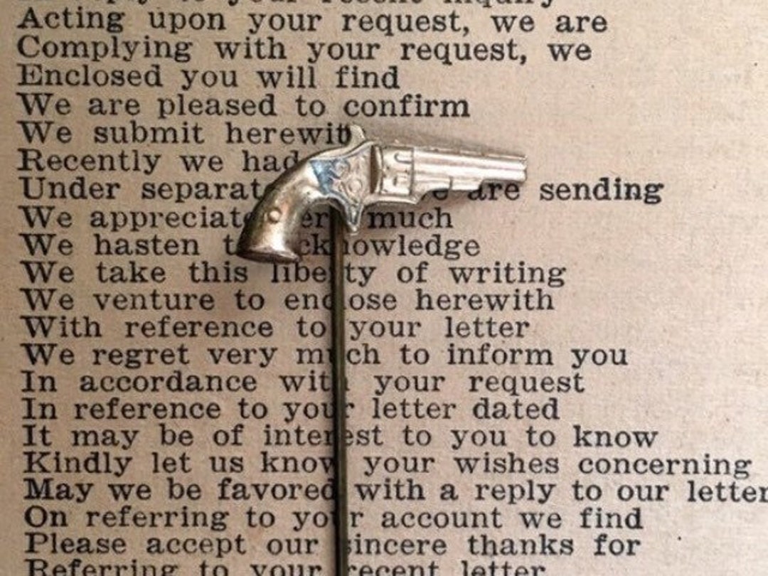 Early Pistol/gun Stick Pin - Etsy