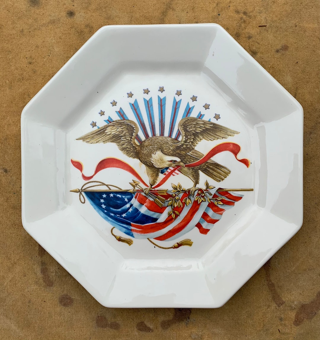 Vintage 1970s High Quality Patriotic Plate Signed and Dated. - Etsy