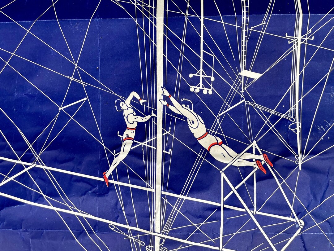 Vintage Polack Bros Brothers Circus Poster. Early Trapeze - Etsy