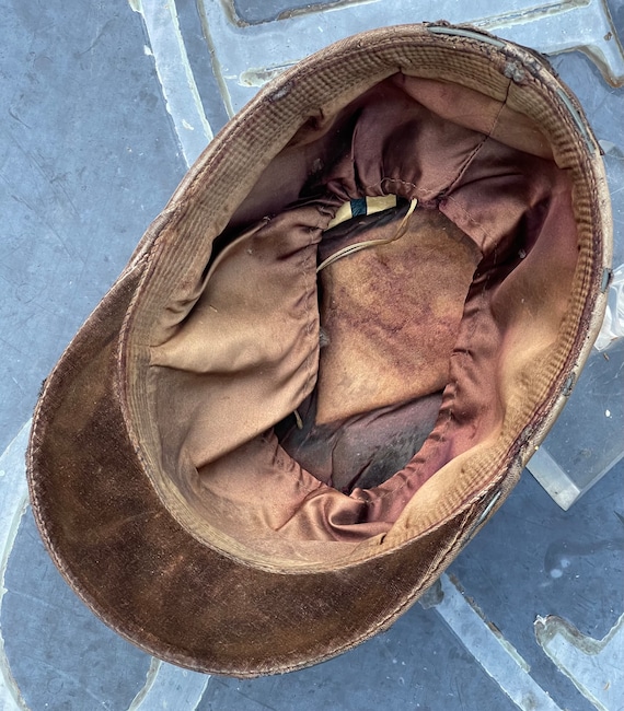 Vintage Equestrian riding cap velvet great patina - Gem