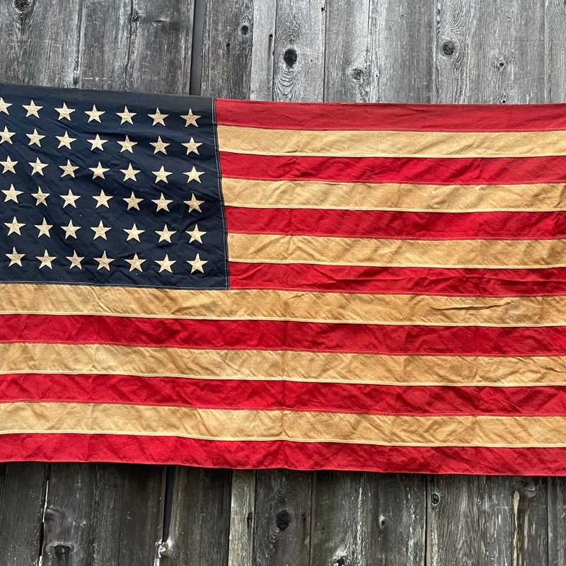Tea Stained Flag - Etsy