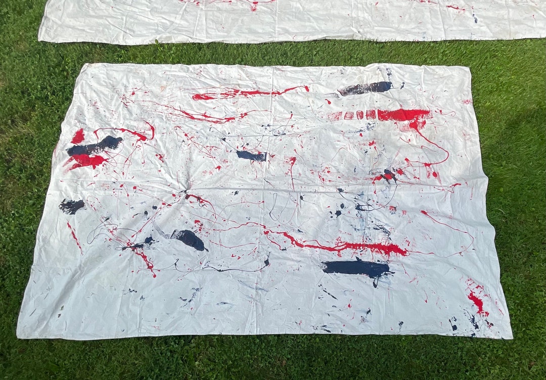 Vintage Artist Painters Tarp Soft Thick Cotton Drop Cloth the Best 102 ...