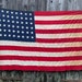 Nice Vintage American Nautical Flag With Original Mahogany Pole ...