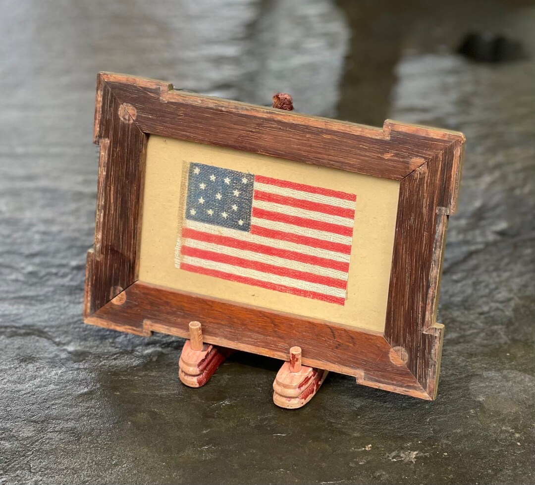 Antique 13 Star Centennial Parade Flag Circa 1876 in Period Antique ...