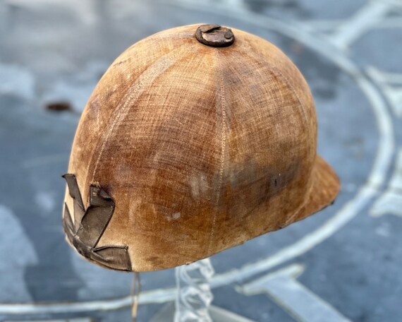 Vintage Equestrian riding cap velvet great patina - Gem