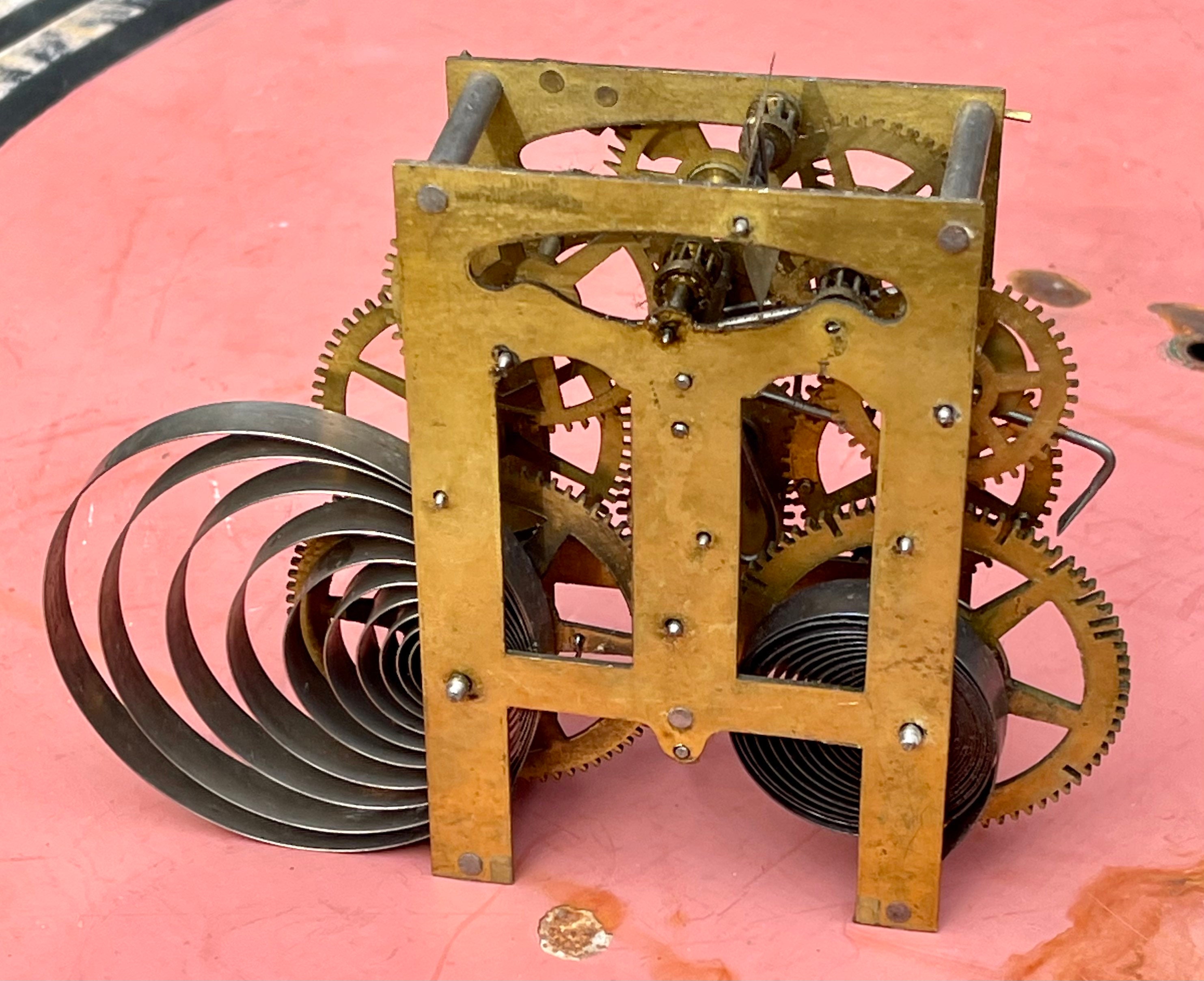 Modernist Industrial Sculpture Steel Clock Movement Circa 1930 Clock ...