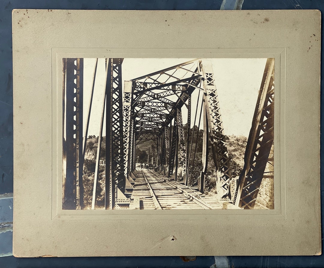 Antique Photograph 1906 Bridge Construction in Decator Alabama Railroad ...