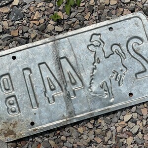 Real Vintage Wyoming “cowboy" License Plate Vintage Pickup Truck Plate ...