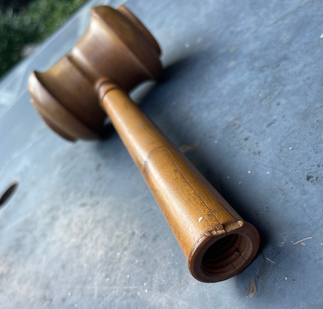 Vintage Judge Gavel Turned Wood Nice Patina - Etsy