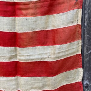 Antique American Flag Wool With Sewn Stars and Stripes Great Patina ...