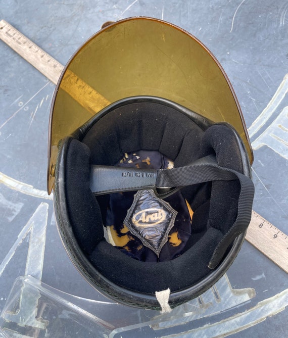 1980s Custom metal flake Motorcycle Helmet vintage bi… - Gem