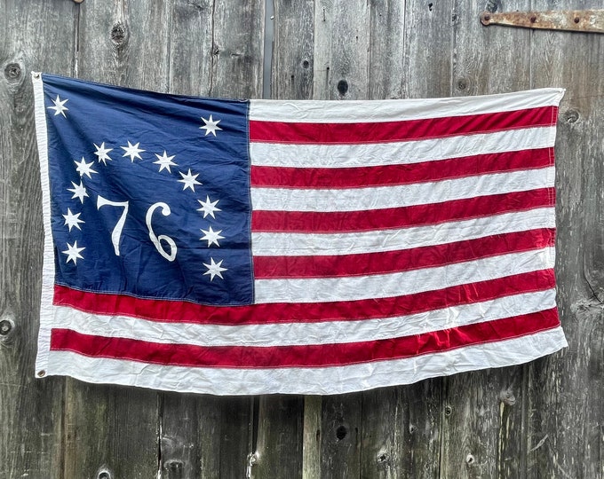 Vintage Bennington Flag Bicentennial American Flag Cotton 1976 Free ...