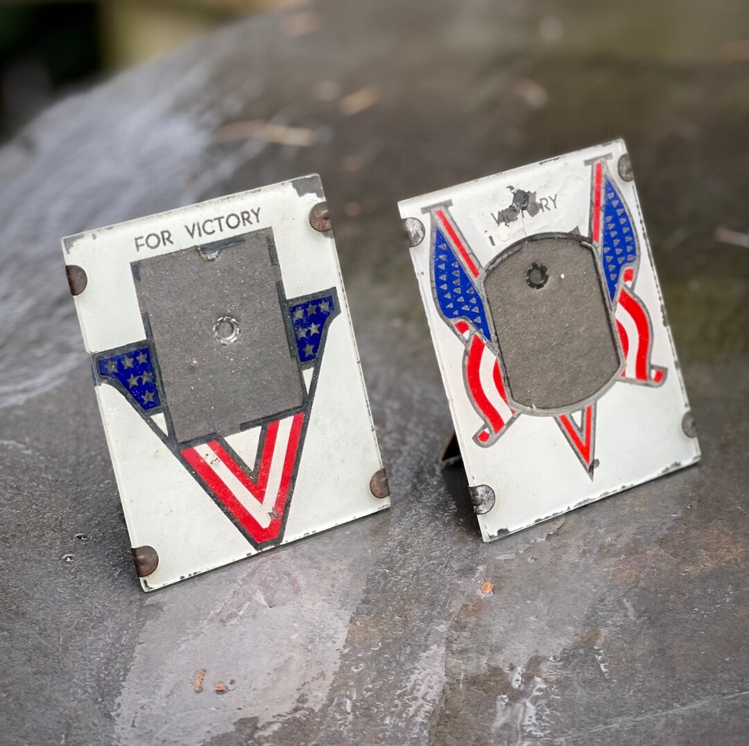 Pair of Antique Victory Frames 1930 Military Service American Flag - Etsy