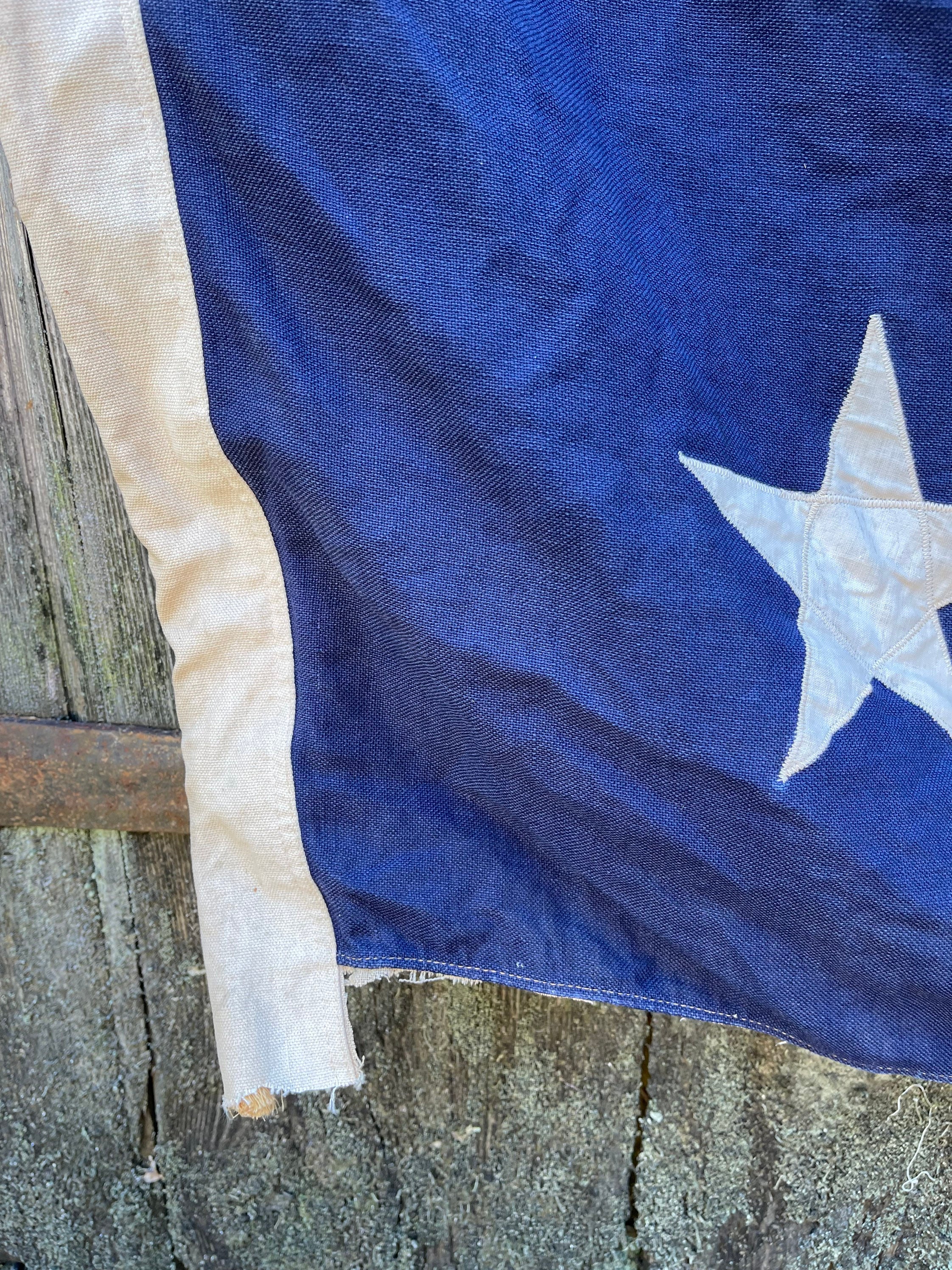 Large Antique American Flag USN Jack 48 Star Navy Ship Flag Rare ...