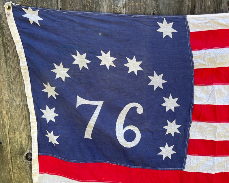 Vintage Bennington Flag Bicentennial American Flag Cotton 1976 - Etsy
