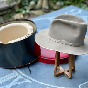 Vintage Borsalino Open Road Style Fedora Hat XX Soft Grey Wool - Etsy