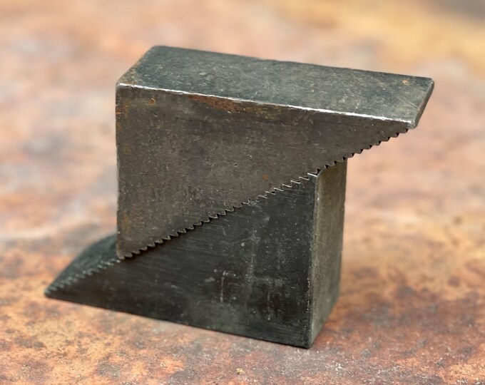 Pair of Vintage Mid Century Modernist Industrial Sculpture Steel Billet ...
