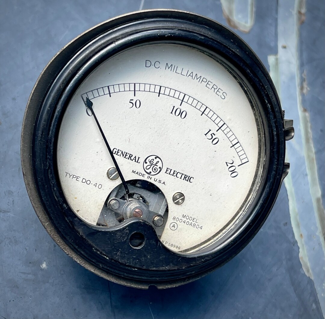 Nice Real Vintage Mid Century Industrial Instrument Ohm Meter Amp Meter ...