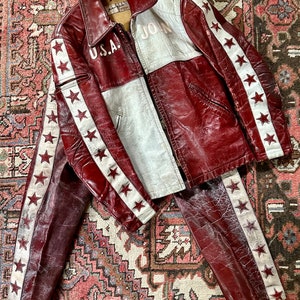 Archival Vintage Custom-made Bates California Leather Cafe Biker Jacket ...