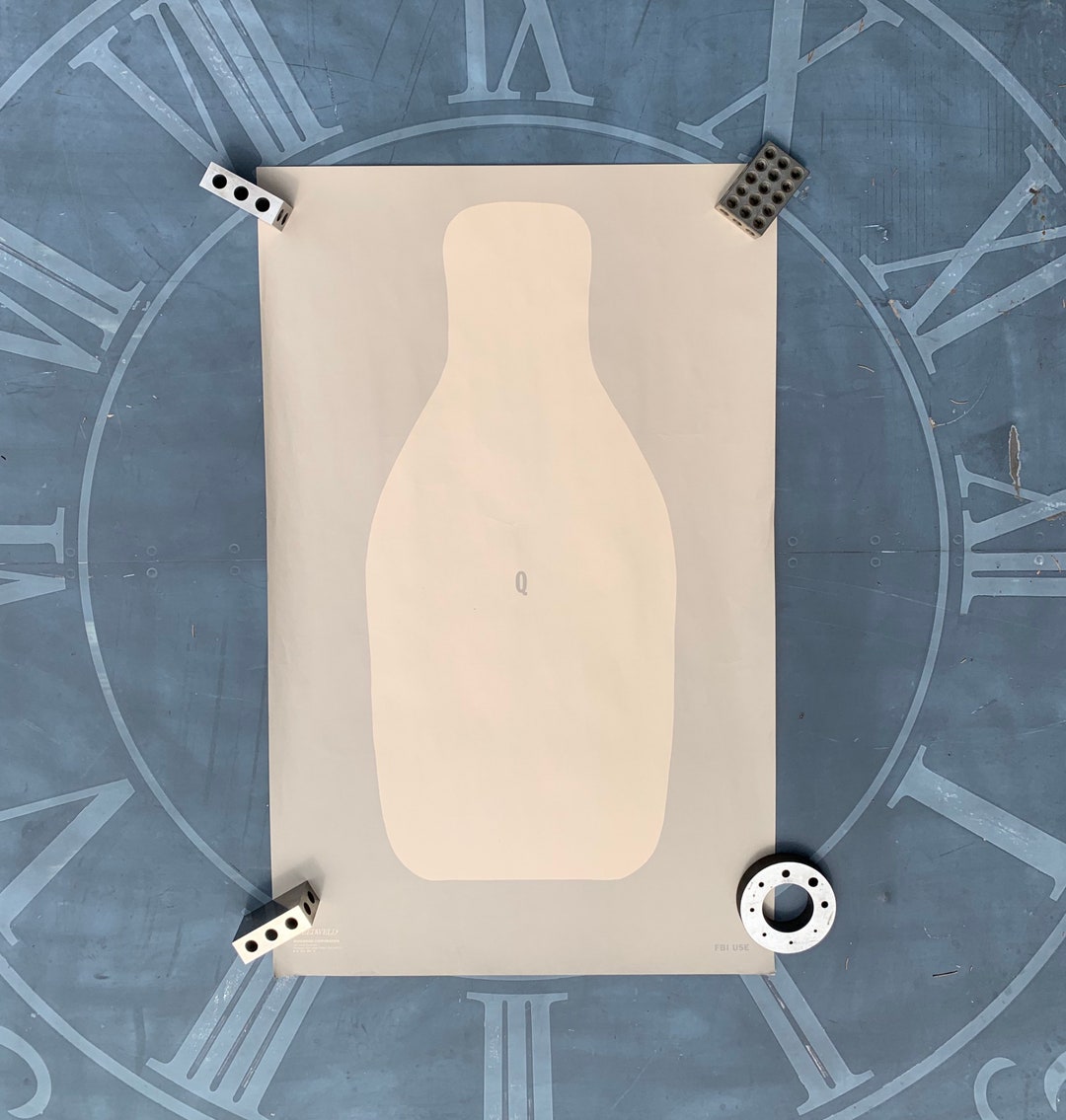 Very Unusual Vintage FBI Paper Target 32 X 20 Pop Art Mcm - Etsy