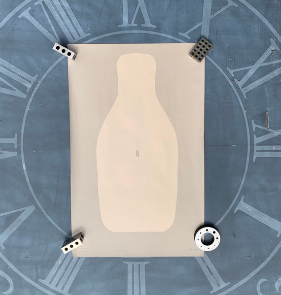 Very Unusual Vintage FBI Paper Target 32 X 20 Pop Art Mcm | Etsy