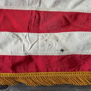 Nice Vintage American Flag 1960 With Gold Fringe 50 Stars GREAT FADE ...