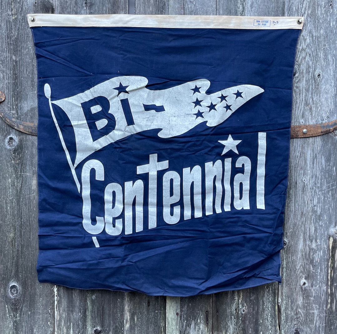Vintage Bicentennial American Banner Flag Cotton 1976 Free Shipping - Etsy