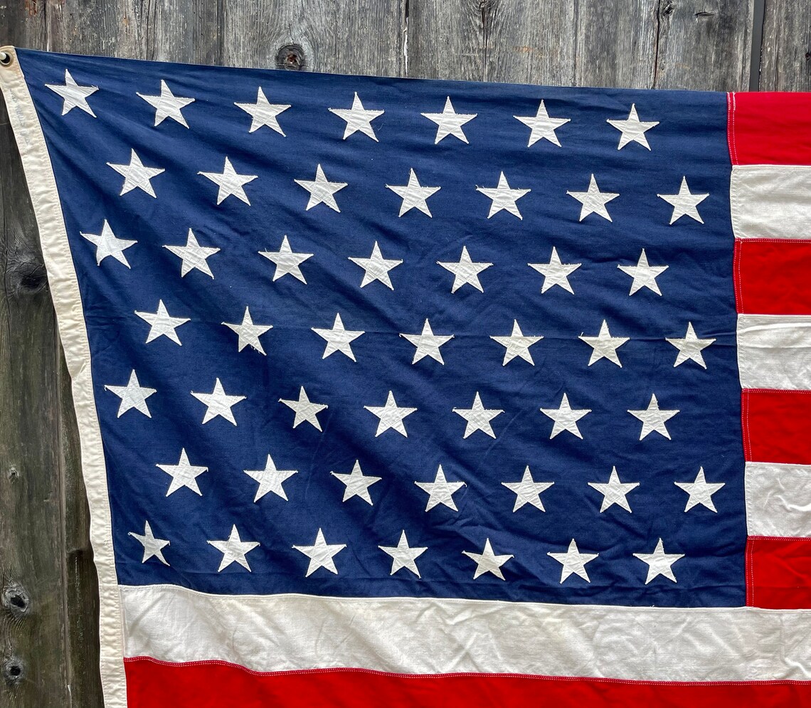 Rare 49 Star American Flag 1959 Sewn Heavy Cotton Great Size. - Etsy