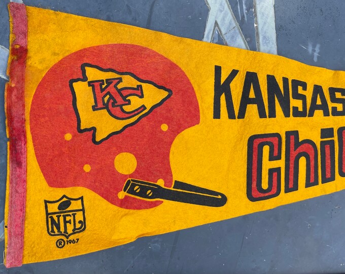 Kansas City Chiefs Football Felt Banner 1967 Superbowl I Good Vintage ...