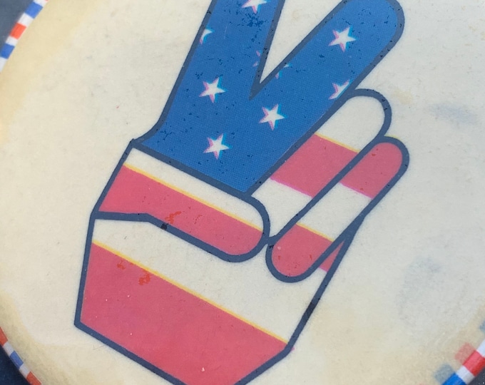 REAL Vintage 1970’s Peace Sign. Pin Back Hippie Button Protest Patch ...