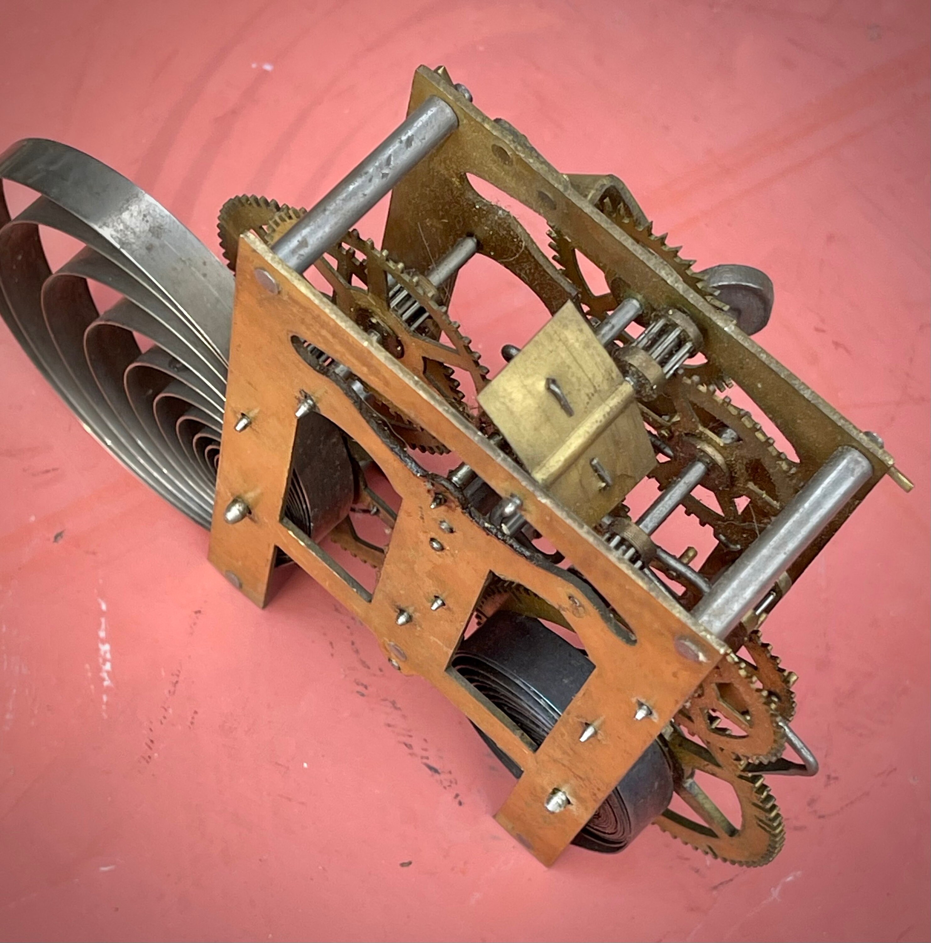 Modernist Industrial Sculpture Steel Clock Movement Circa 1930 Clock ...