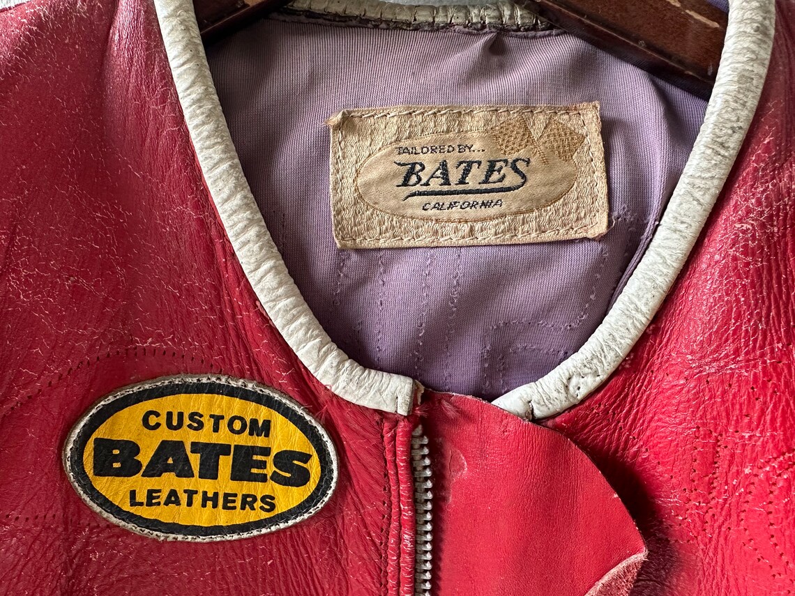 Archival Vintage Custom-made Bates California Leather Cafe Jacket ...