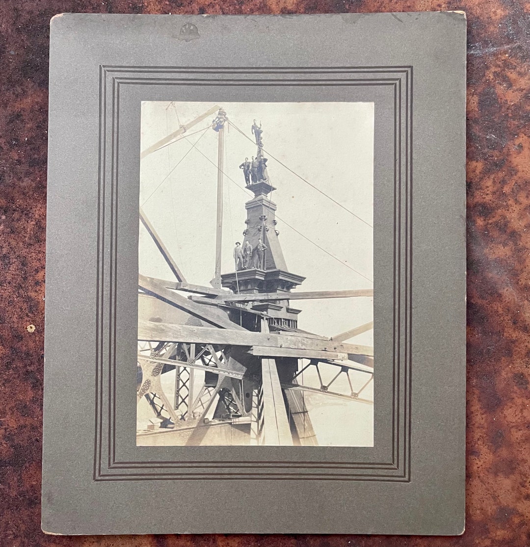 Original Antique Photograph 1905 Bridge Construction Phoenix Bridge Co ...